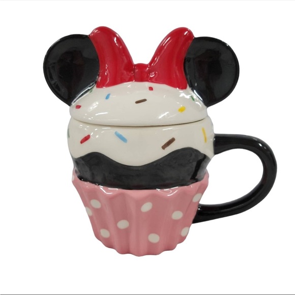 Disney | Other | Disney Minnie Mouse Ears Cupcake Topper Mug Christmas ...